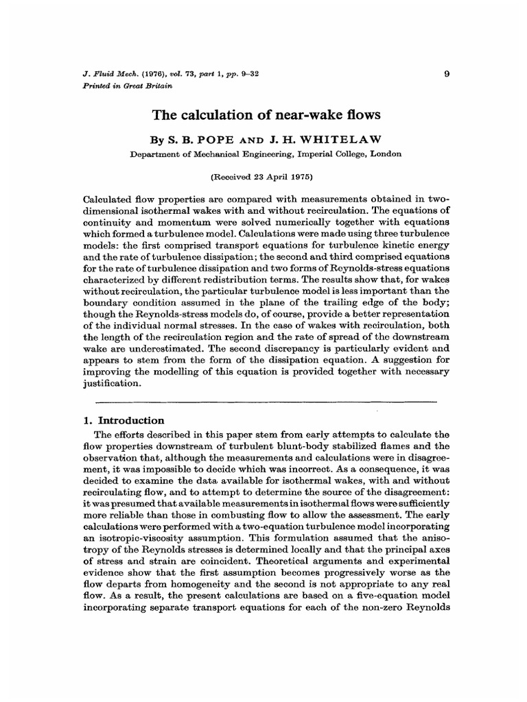 Neare Wake | PDF | Fluid Dynamics | Science & Mathematics