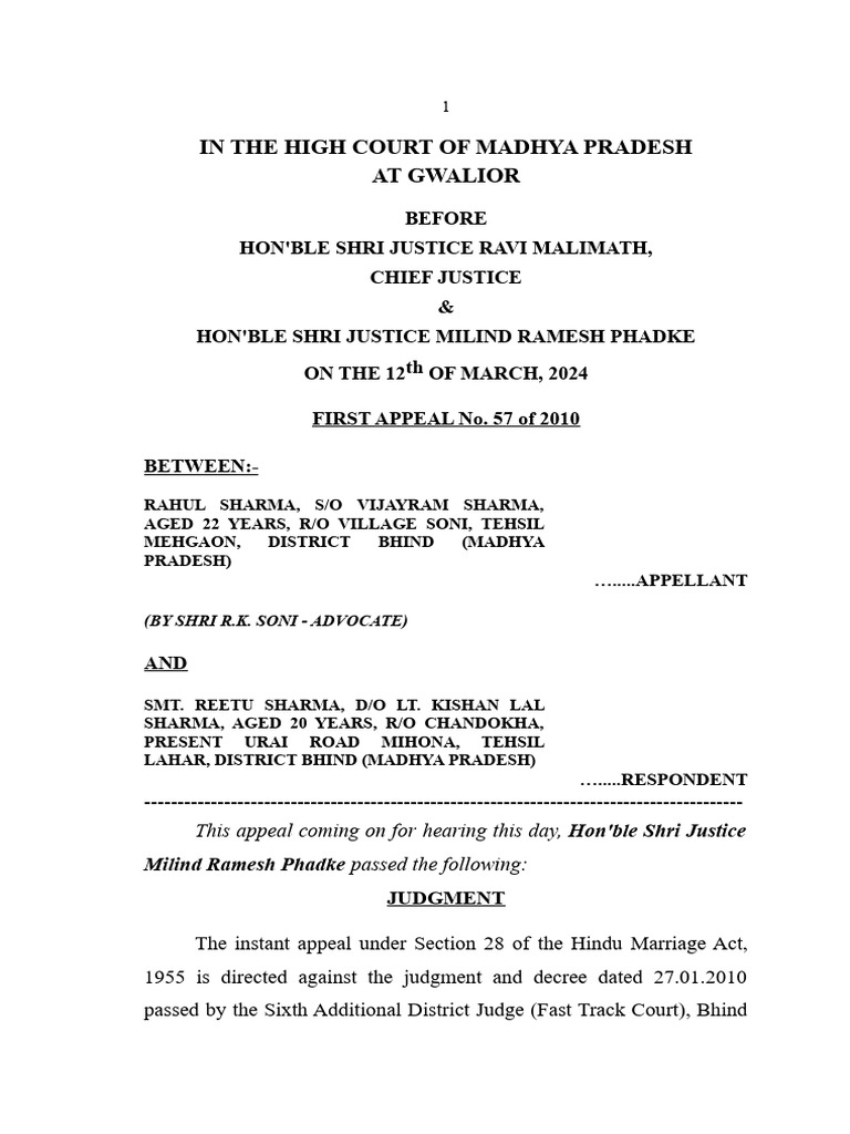 FA 57 2010 Judgement 11-Mar-2024 | PDF | Legitimacy (Family Law) | Law