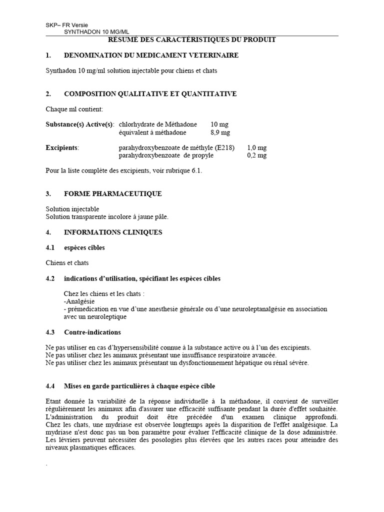 SKP - FR Versie Synthadon 10 MG/ML | PDF