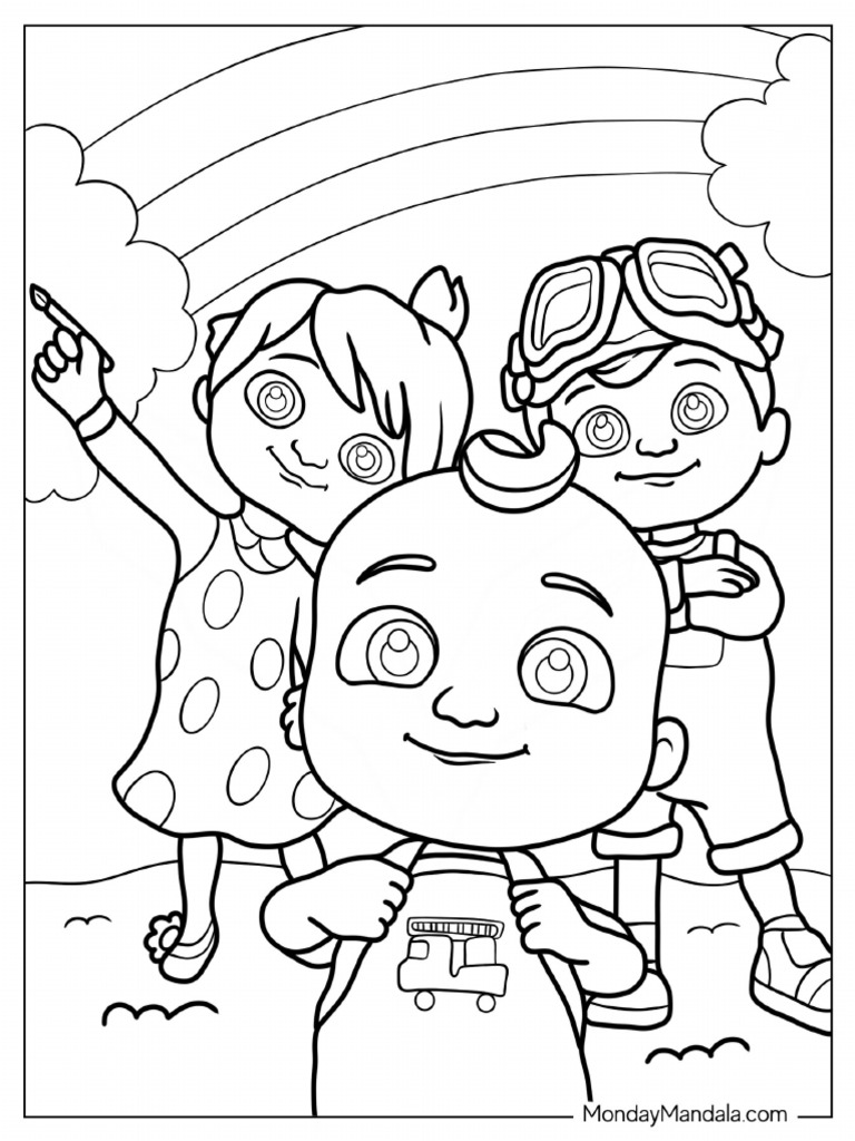 Yoyo JJ and TomTom Coloring Sheet For Kids | PDF