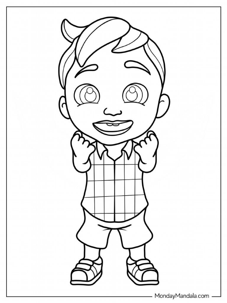 Nico Cheering Coloring Page For Kids | PDF