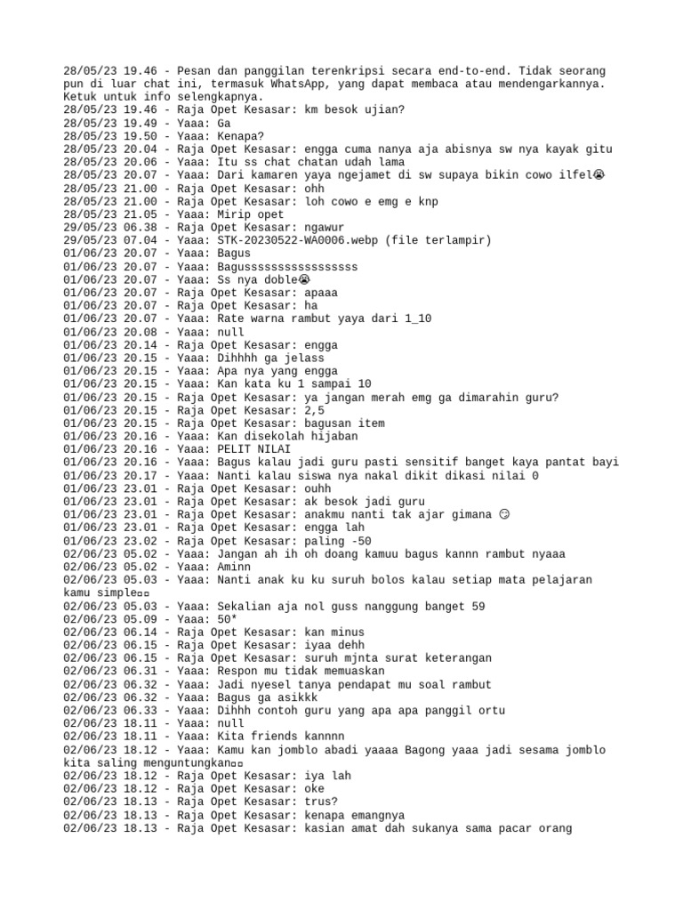 Chat WhatsApp Dengan Raja Opet Kesasar | PDF