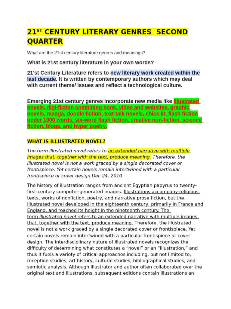 First Lesson 21ST Century 2ND Quarter | PDF