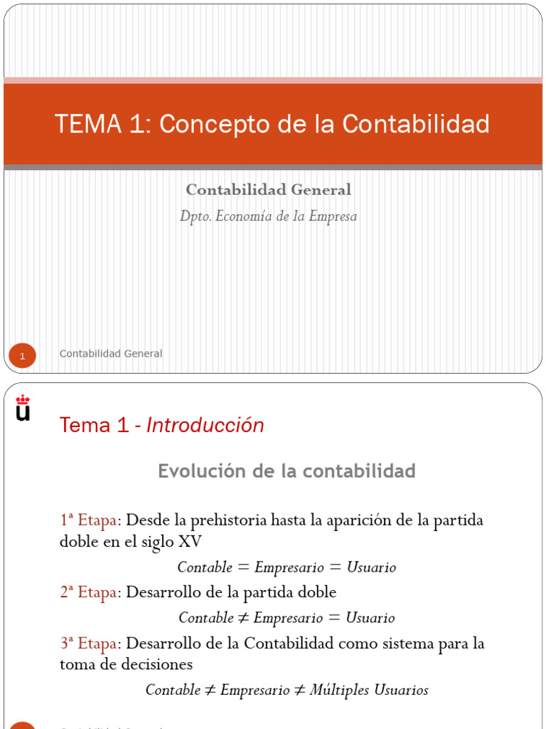 Tema 1 Concepto de Contabilidad | PDF