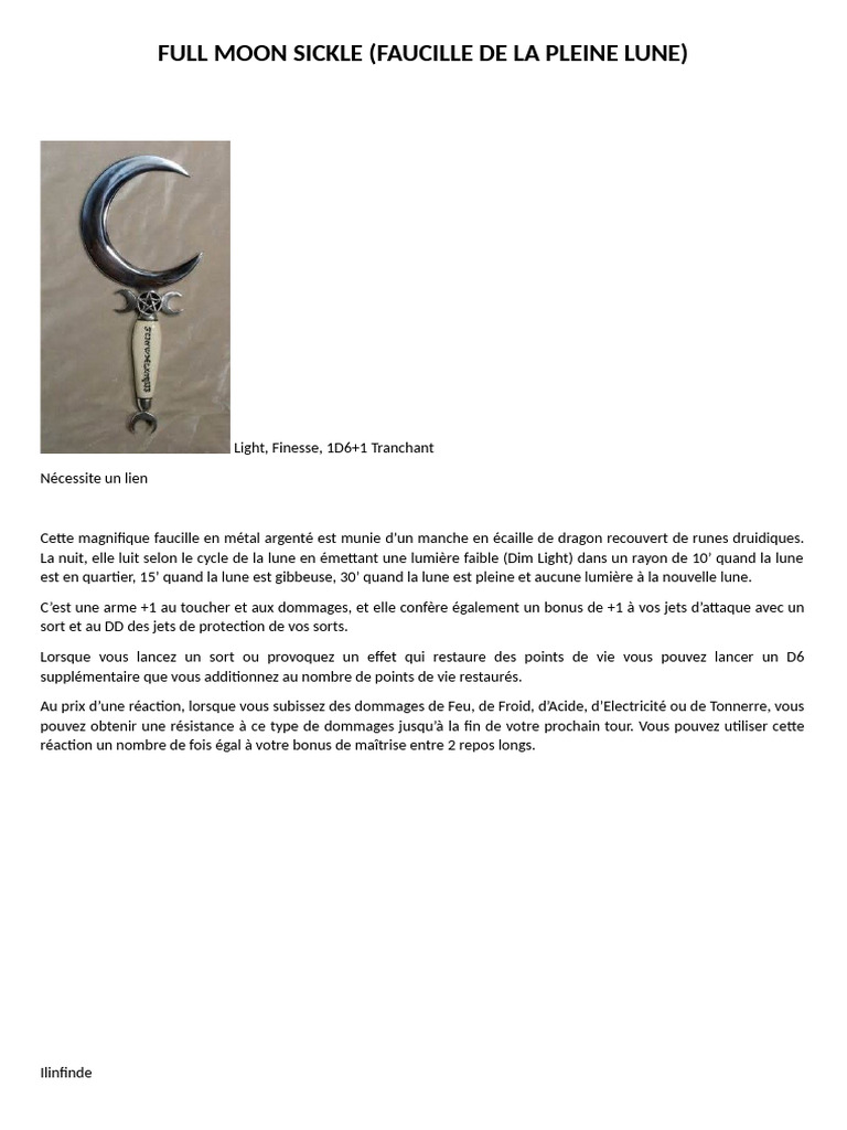 Full Moon Sickle | PDF