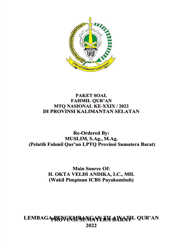 PDF MTQN MFQ 2022 Kalsel Compress 2 | PDF