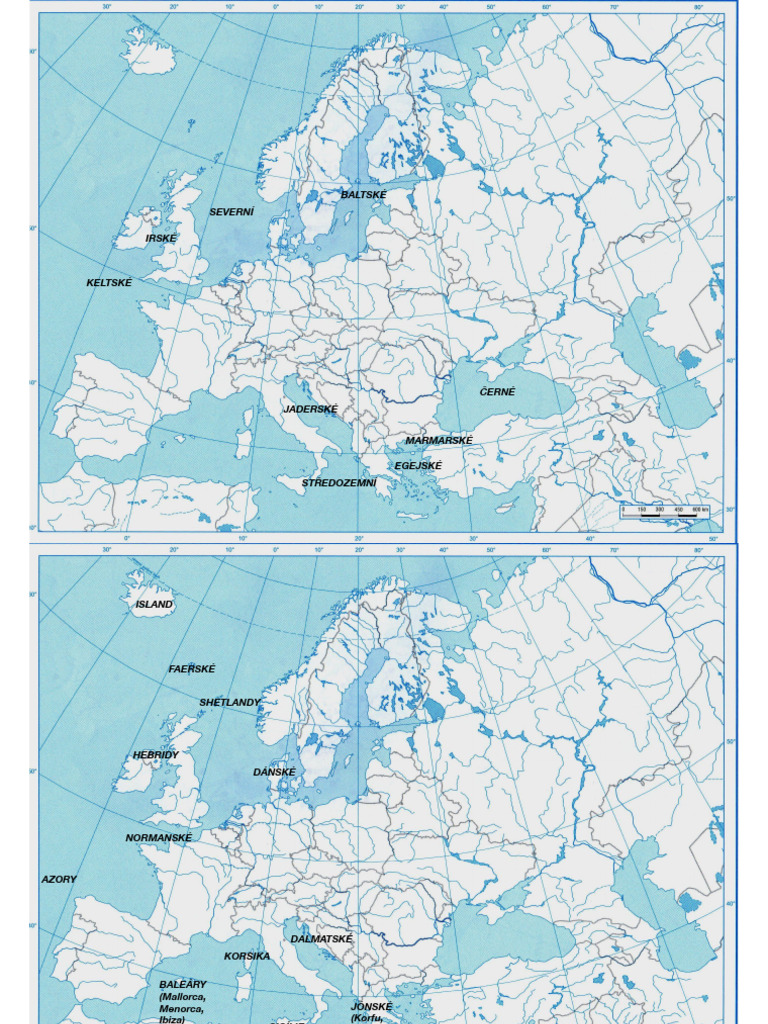 Slepá Mapa Evropy | PDF