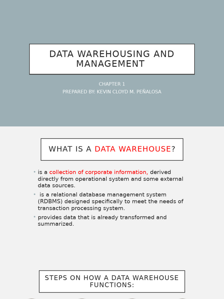 Introduction To Data Warehousing and Management | PDF