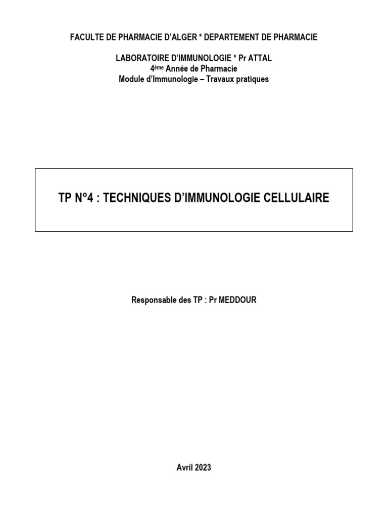 Fiche TP N°4 2023 | PDF