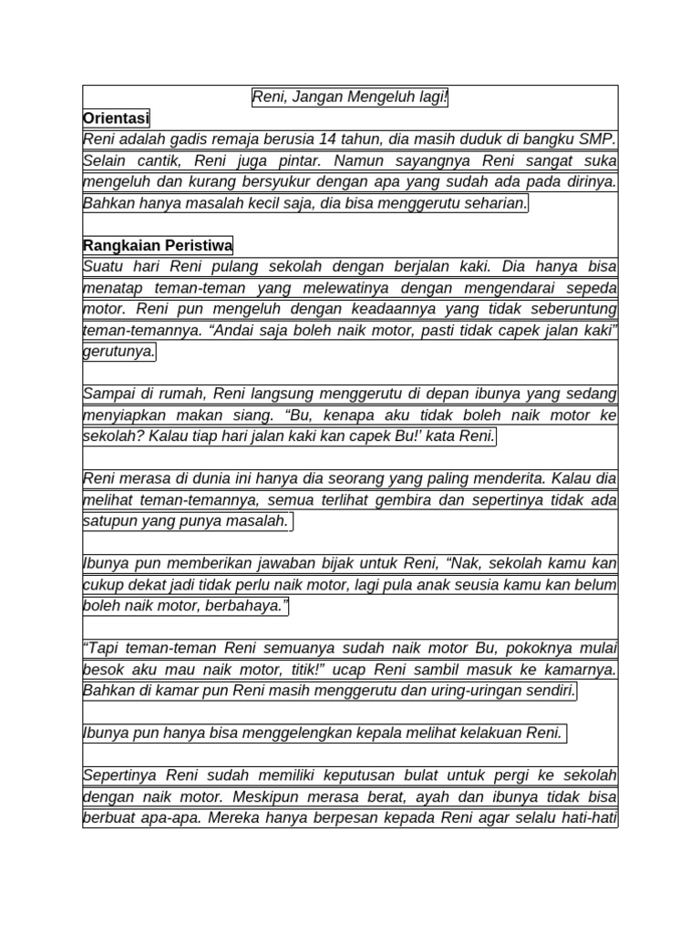 Cerita Inspiratif Reni | PDF