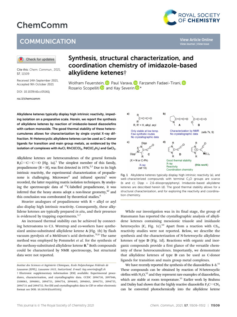 2021 ChemComm severin ketene | PDF