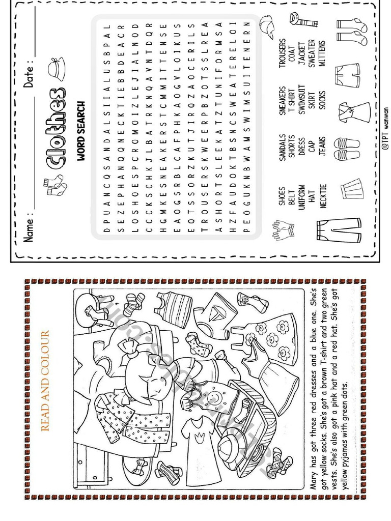 Kids Box 1 Clothes | PDF