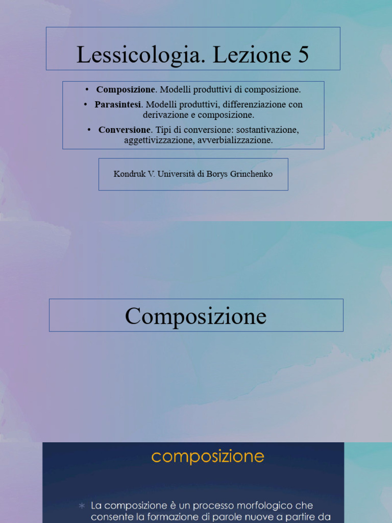 Lezione 5 | PDF