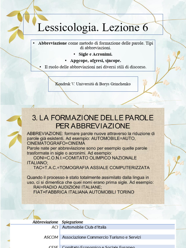 Lezione 6 | PDF