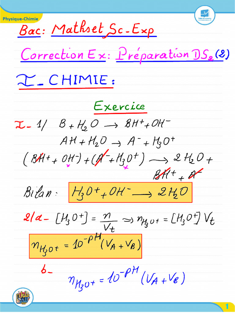65e0a2866326a - Corrigé - Ex Préparation DS2 | PDF
