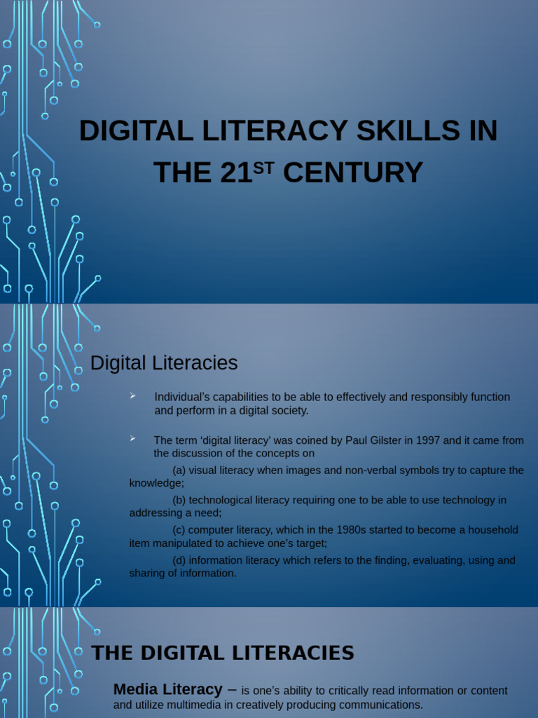 Digital Literacy Skills in The 21st Century Lesson 2 FINALS | PDF