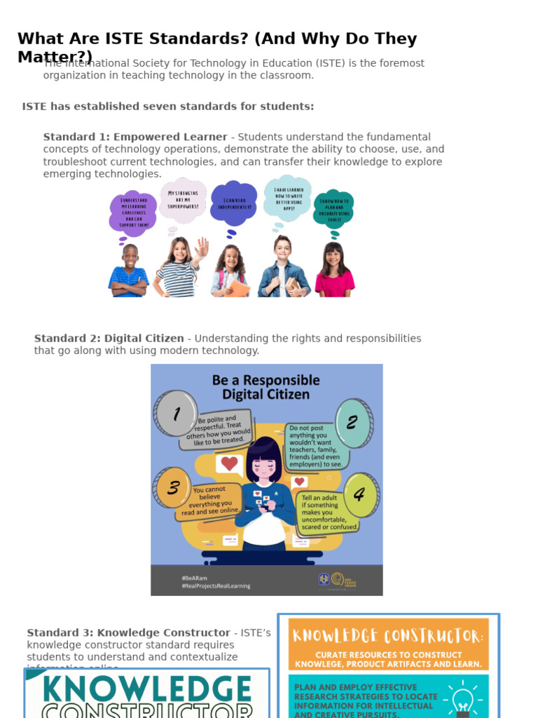 ISTE Standards For Teachers | PDF
