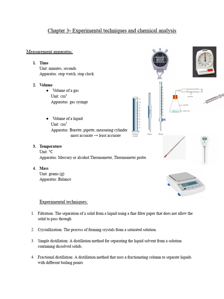 Chapter 4 Igcse Chemistry Notes | PDF | Solubility | Distillation