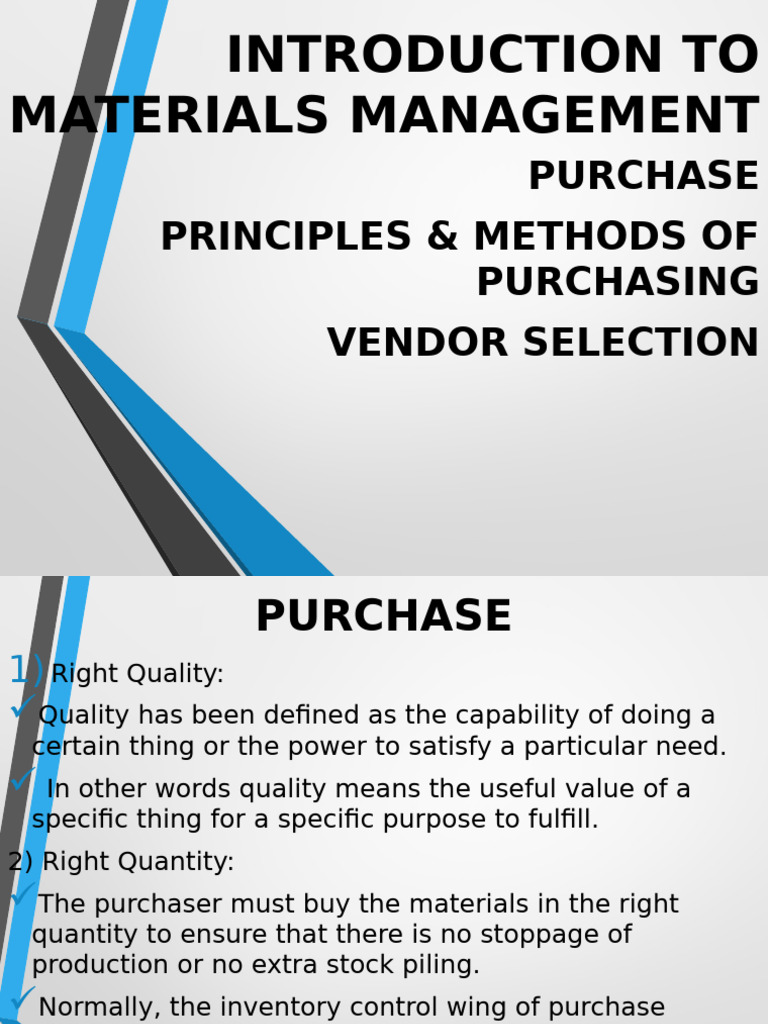 2.introduction To Materials Management | PDF