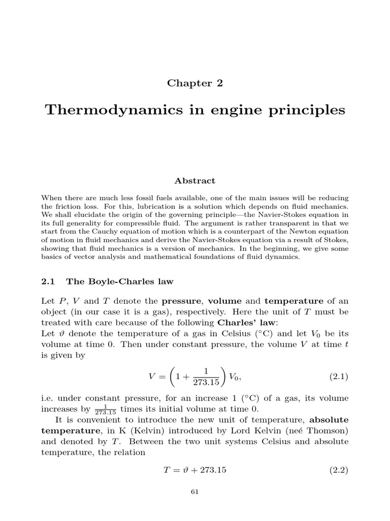 Basic Engine Theory & Thermodynamics | PDF