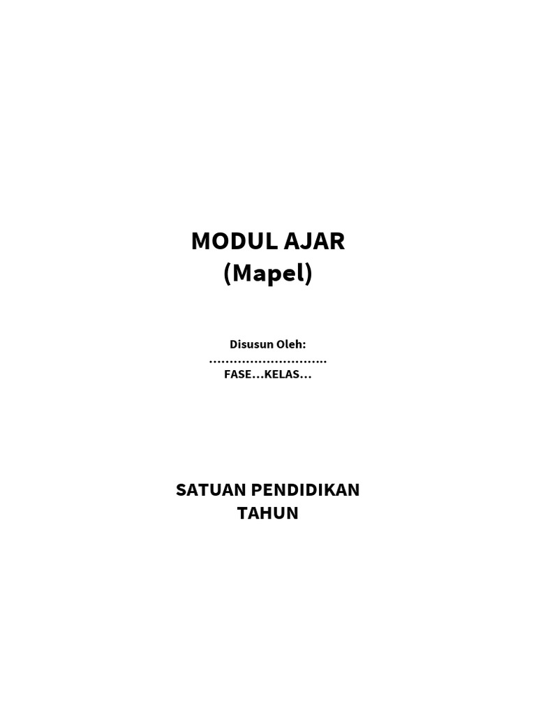 Format Modul Ajar UMM 2024 | PDF