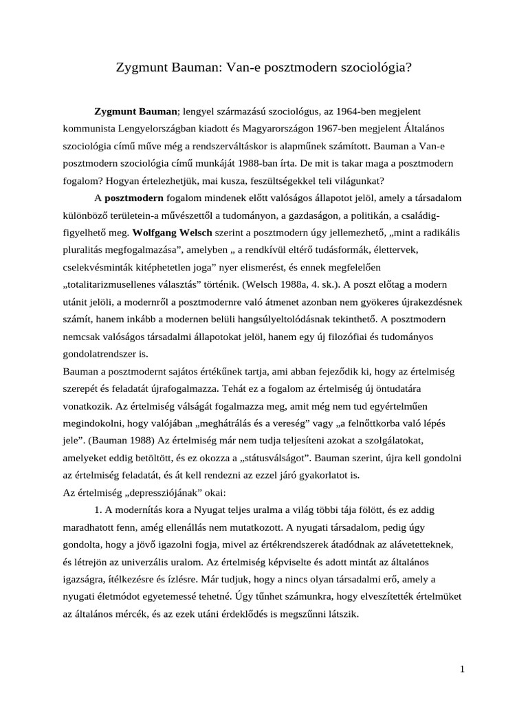 Zygmunt Bauman | PDF