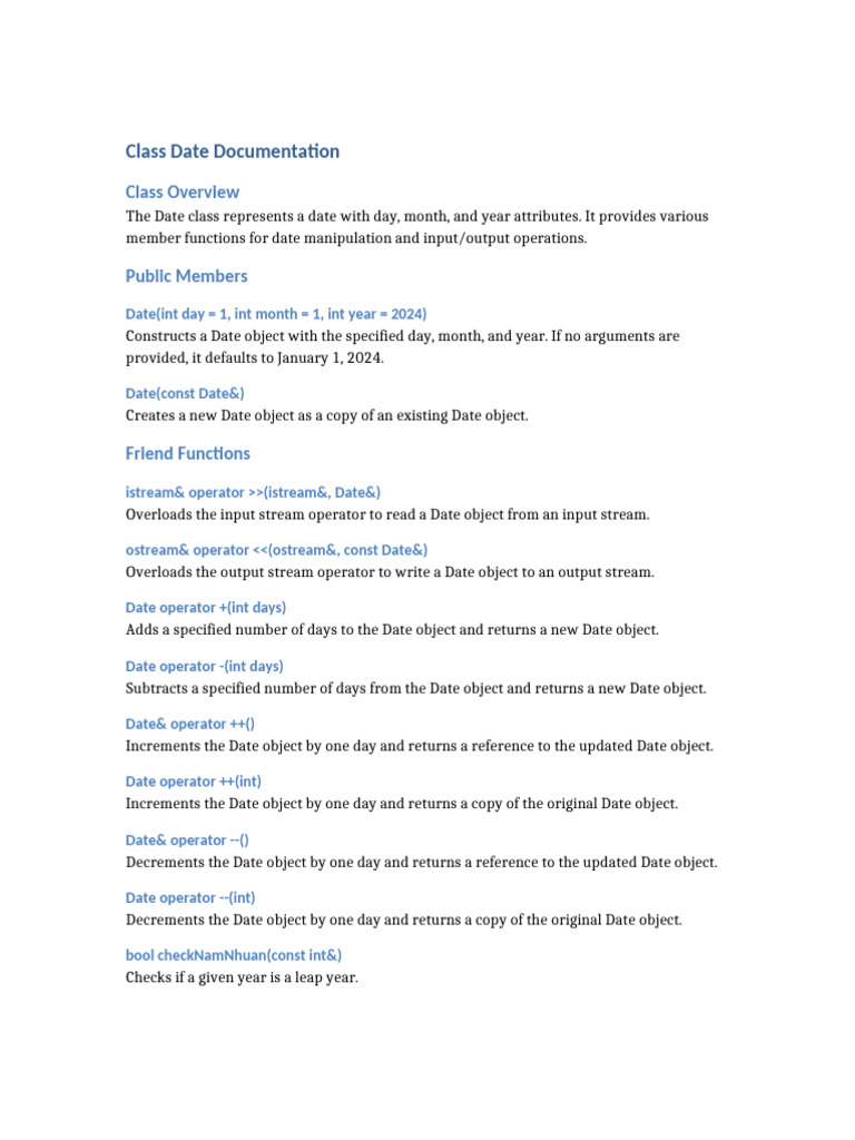 Date_Class_Documentation | PDF