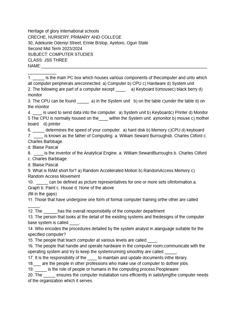 Exam Questions | PDF