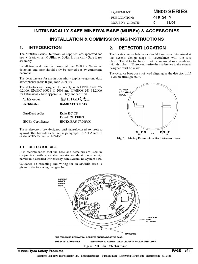 Intrinsically Safe Minerva Base (Mubex) & Accessories Installation ...