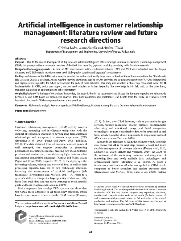 Paper4 AI in CRM | PDF