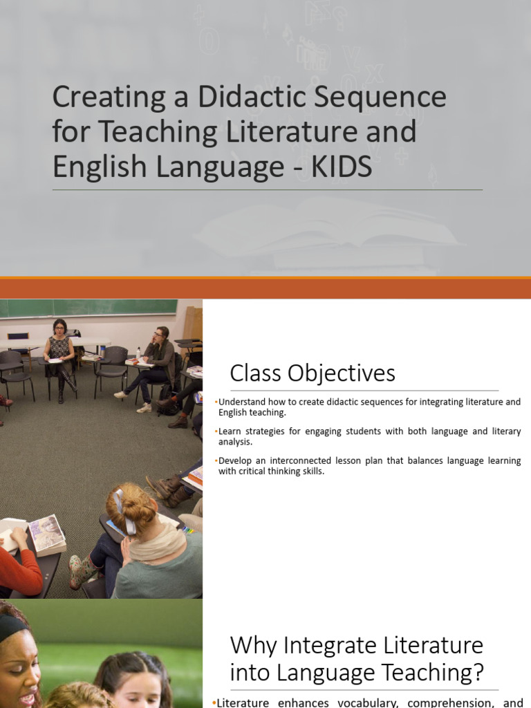 Creating A Didactic Sequence For Teaching Literature and English Language | PDF