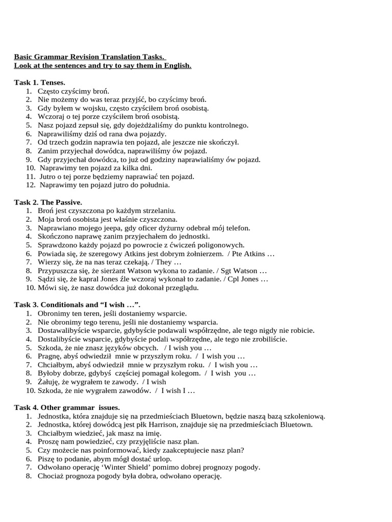 Grammar Revision | PDF