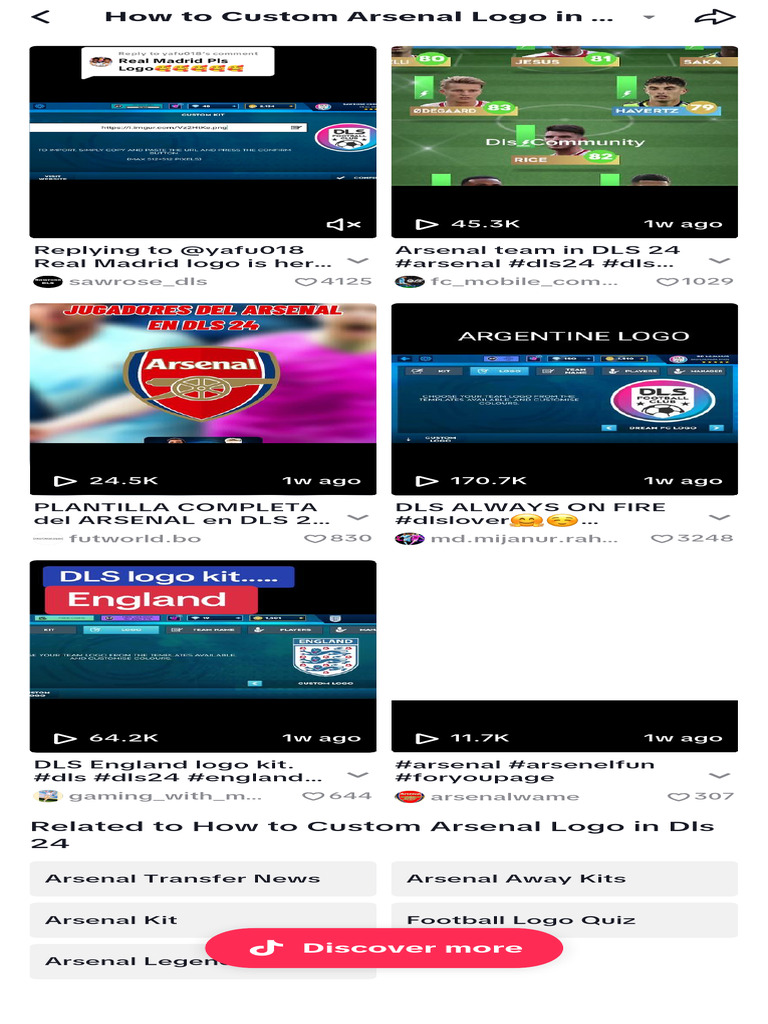 How To Custom Arsenal Logo in Dls 24 TikTok | PDF