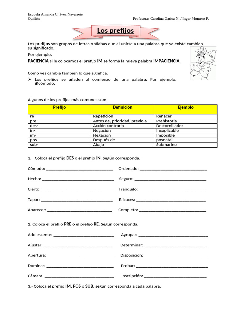 Guia Los Prefijos | PDF