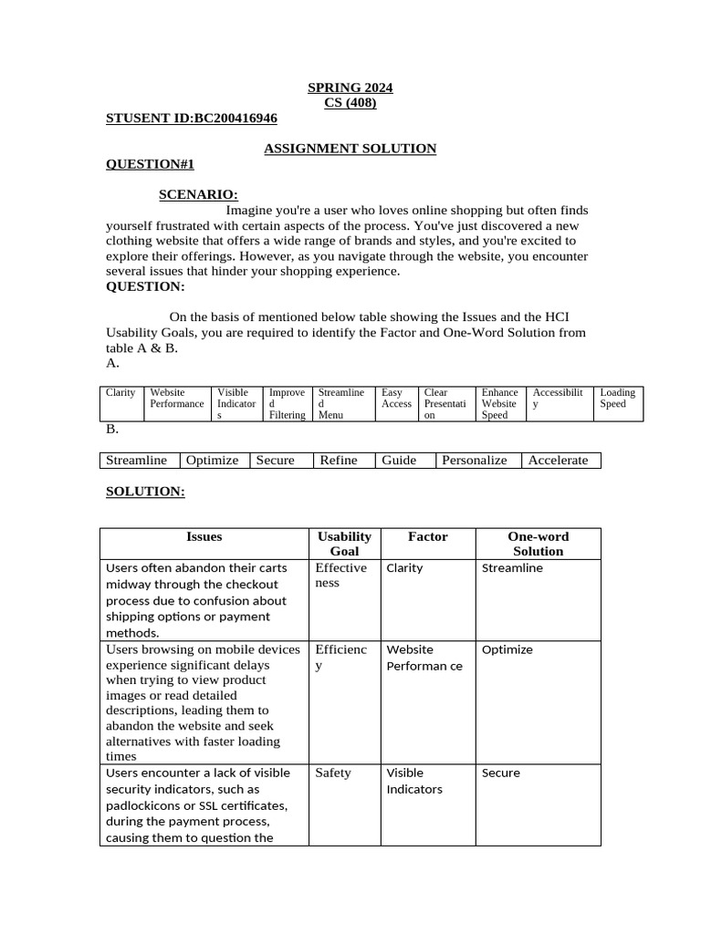 CS408 Assignment Solution | PDF