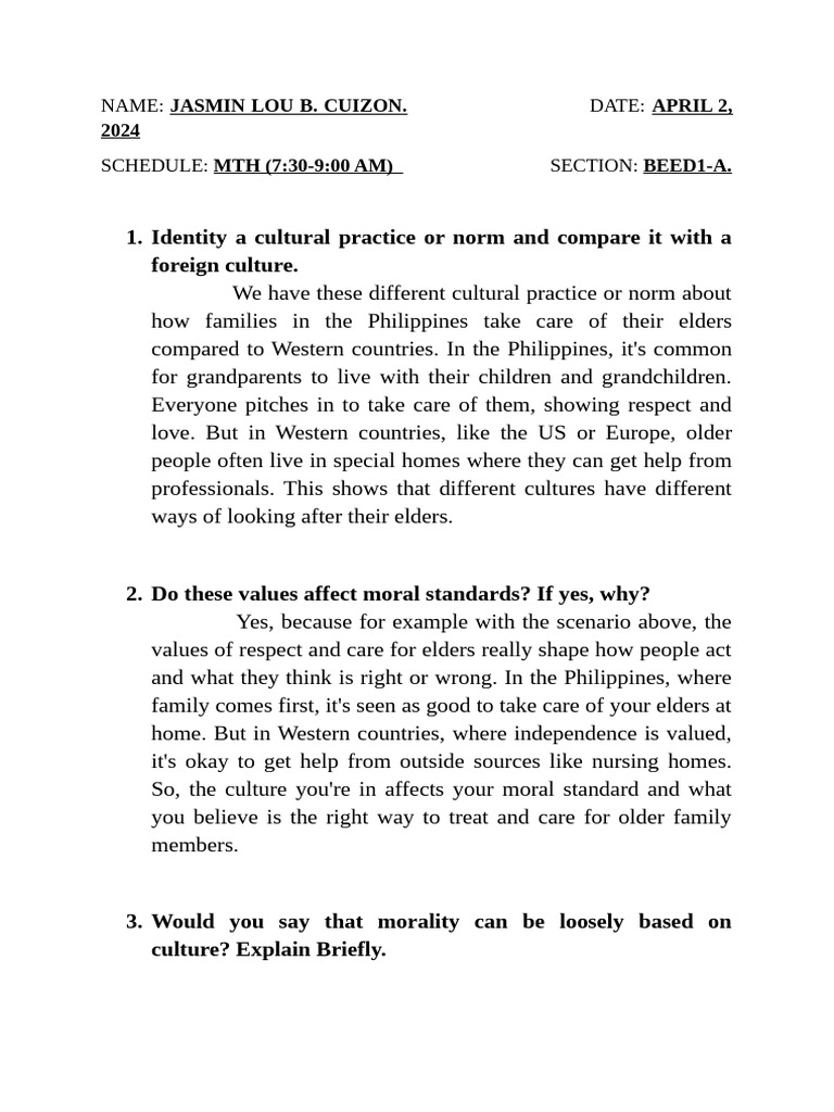 ETHICS. Assignment. | PDF