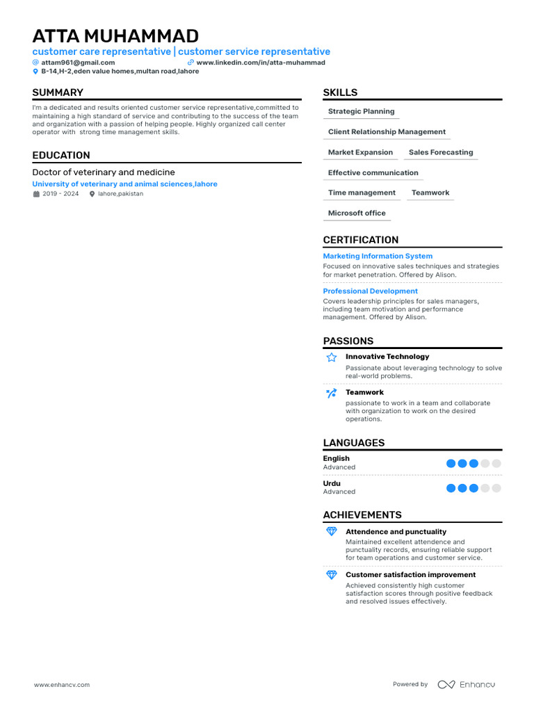 Atta Muhammad Resume | PDF