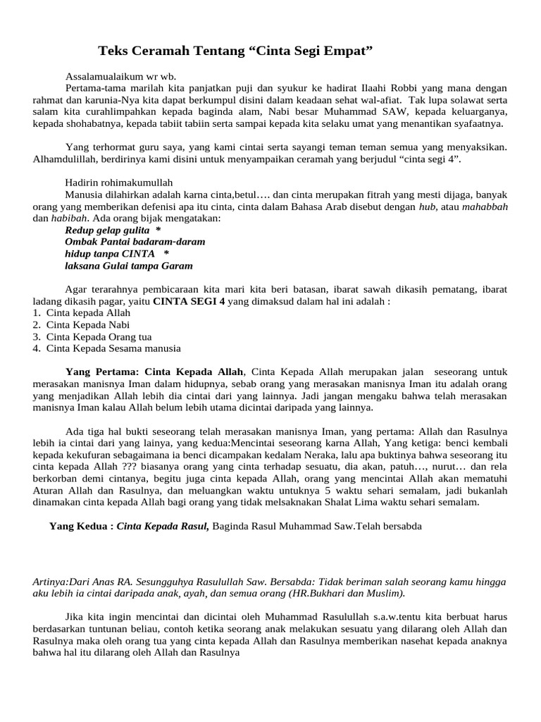 Cinta Segi 4 - Bahasa Indo | PDF