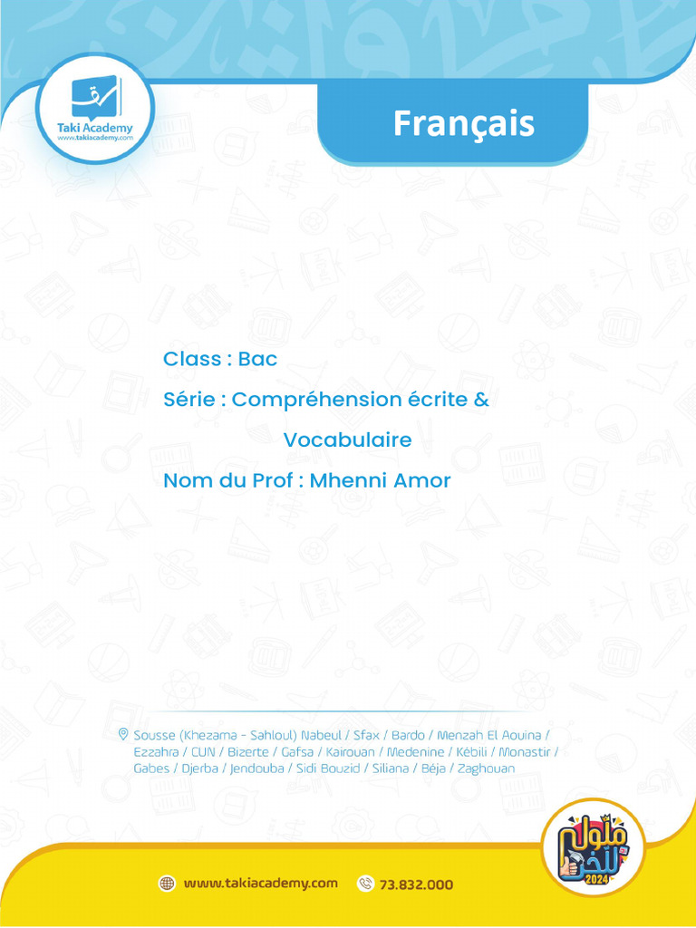 .Corrigé de La Compréhension Écrite - Copie | PDF