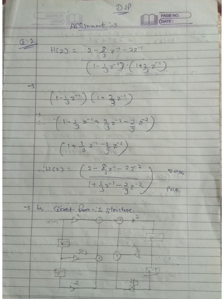 DSP Assi 3 & 4 by Aura ++ | PDF