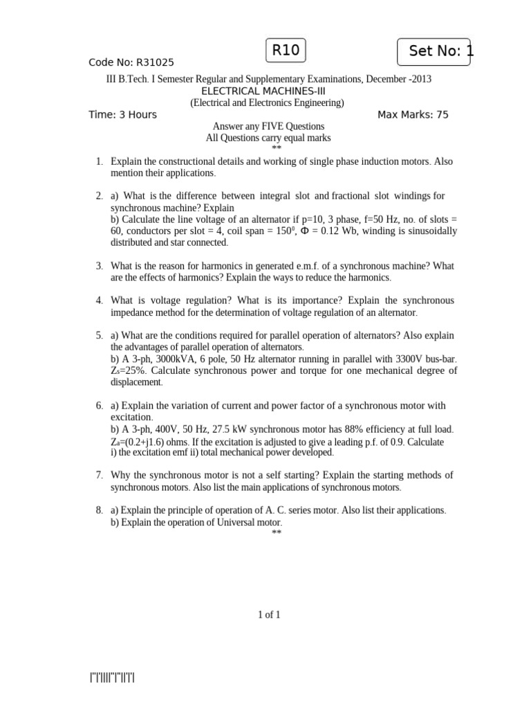 ELECTRICAL MACHINES-III | PDF