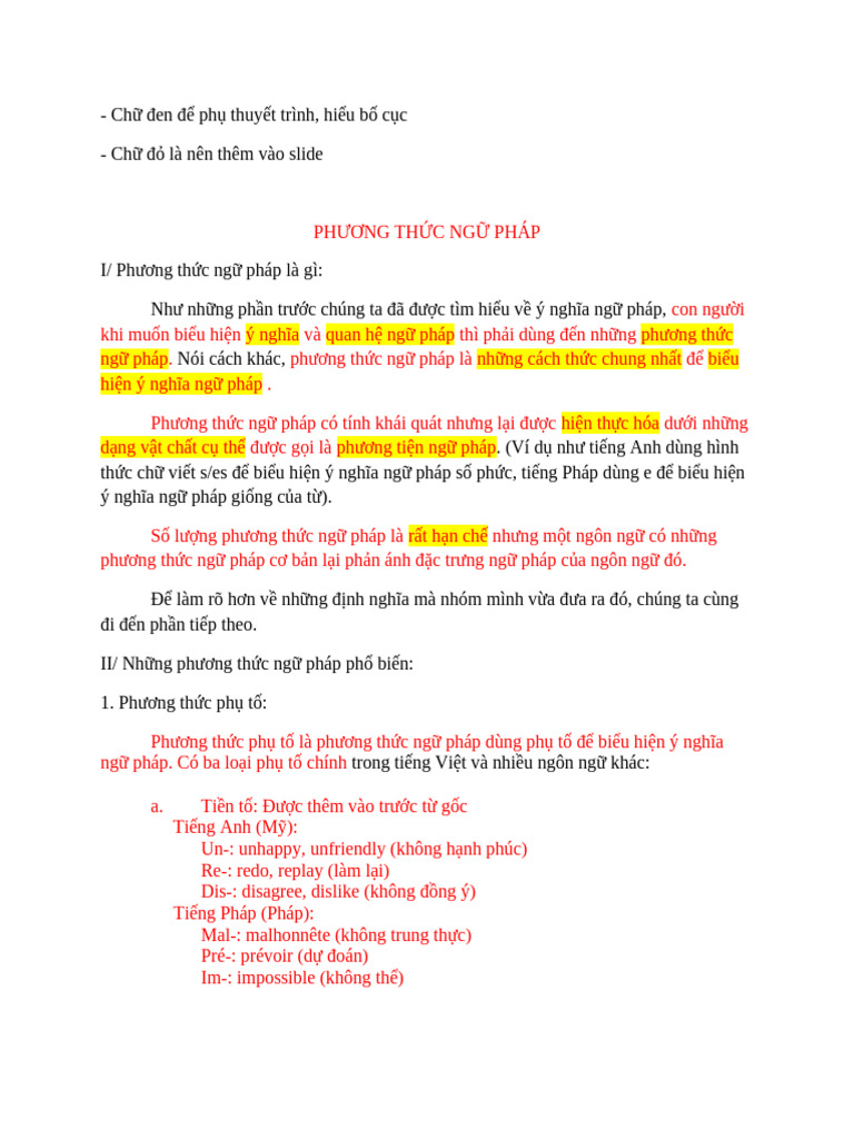 Phương TH C NG Pháp - Nhóm 1 - NNHĐC | PDF