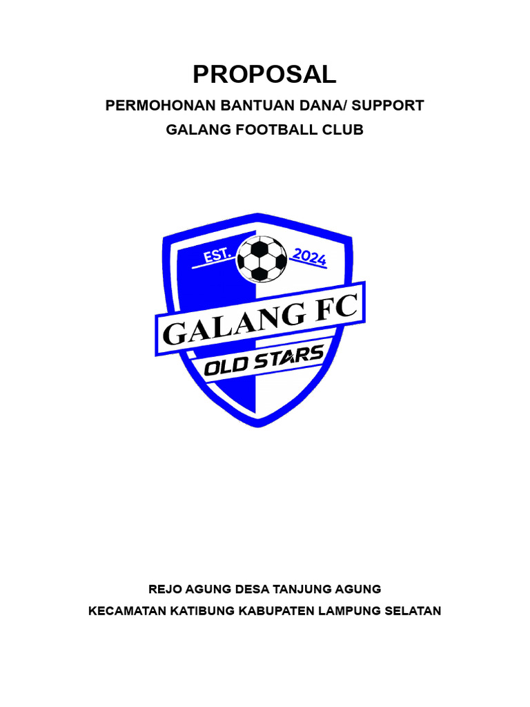 PROPOSAL JERSEY GALANG FC To BULAN | PDF