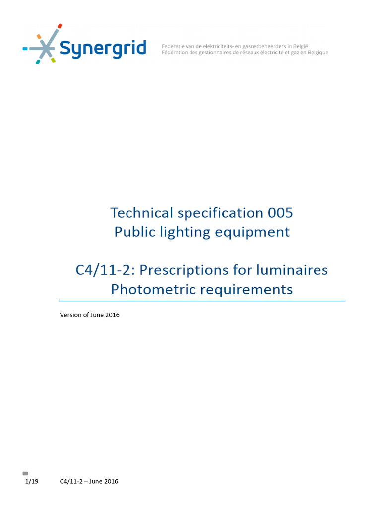 C4 11 2 EN Photometric Requirements 20160622 | PDF