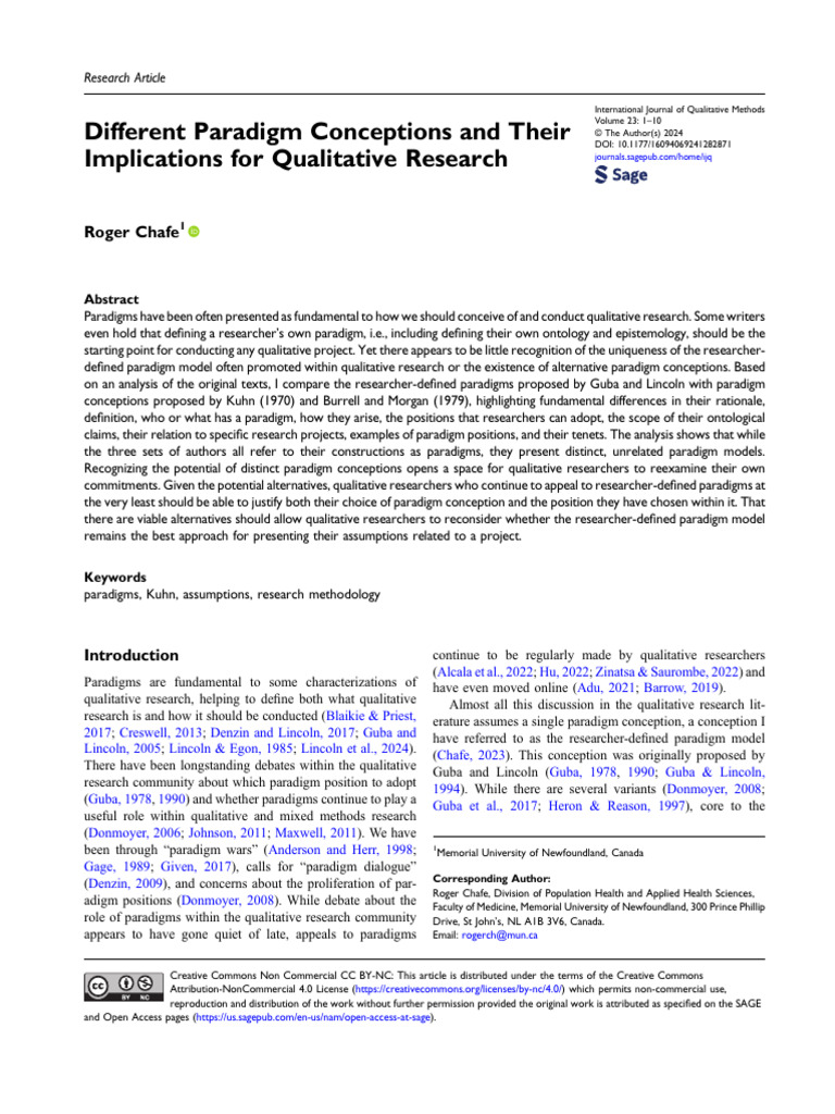 Different Paradigm Conceptions and Their Implicati | PDF