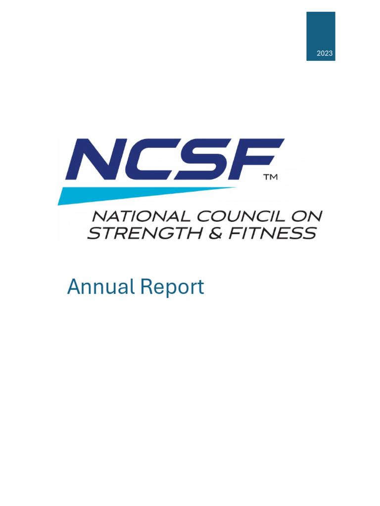 NCSF_2023_Annual_Exam_Report | PDF