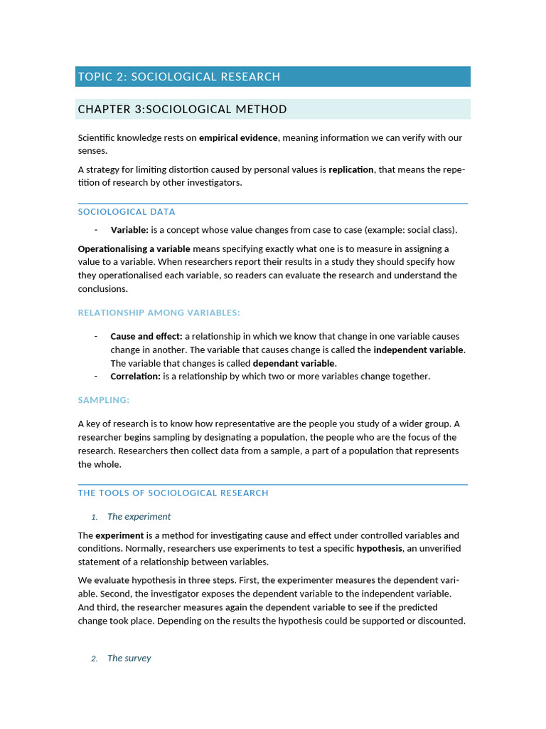 Sociological Research Methods Guide | PDF | Experiment | Survey Methodology