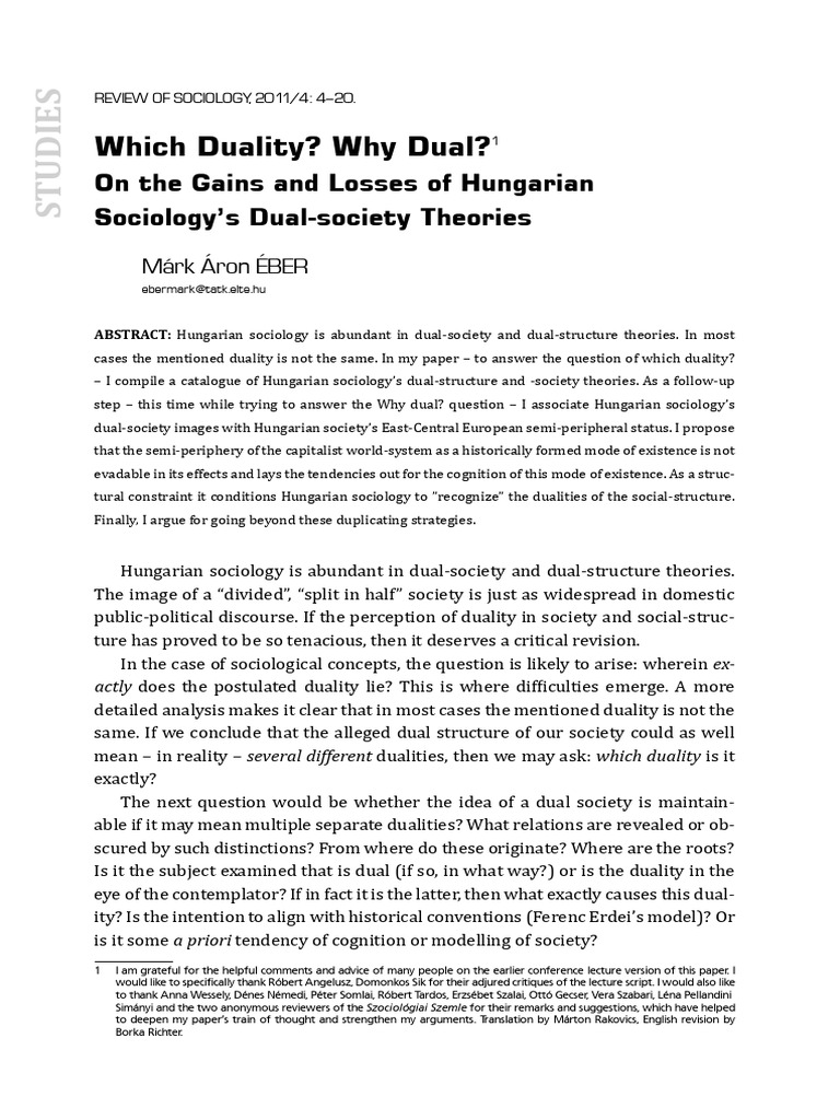 Which Duality Why Dual On The Gains and | PDF