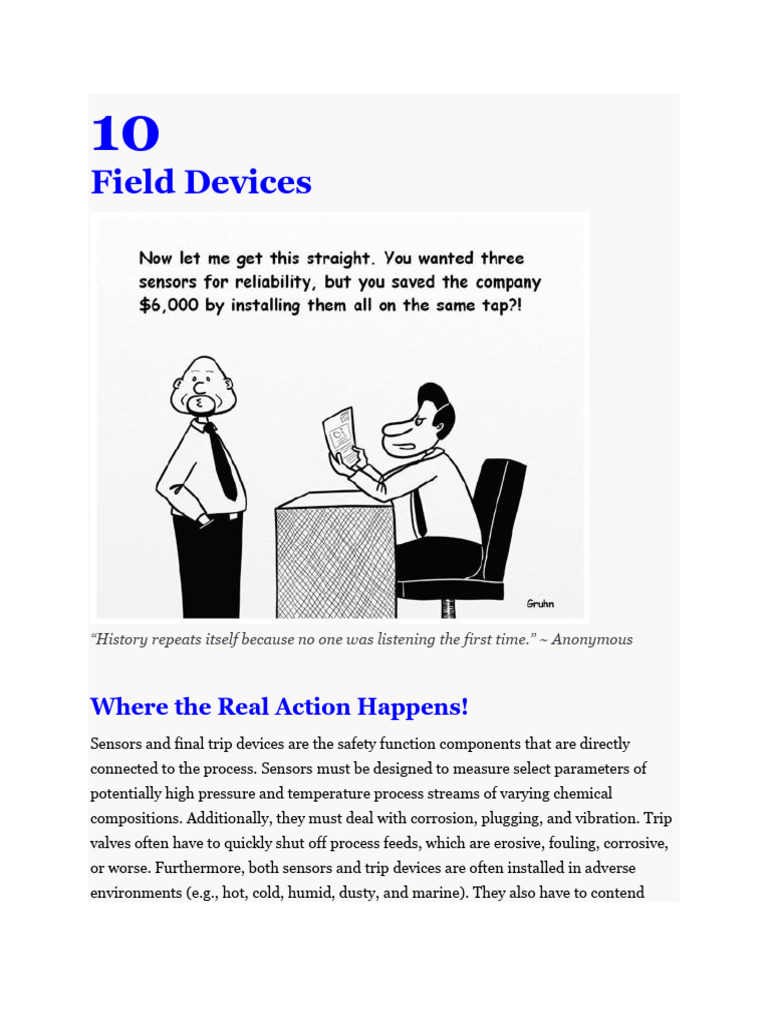Functional Safety - Chptr10 - Field Devices | PDF