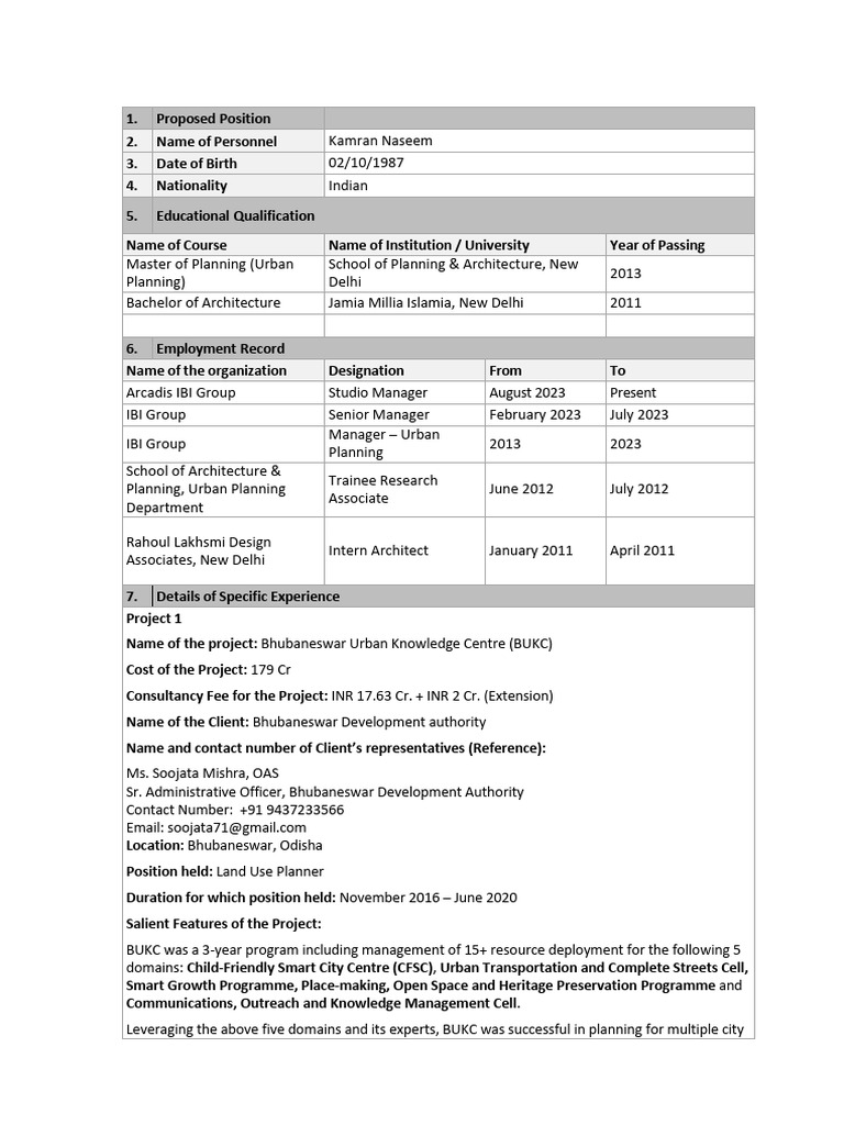 Kamran Naseem - CV | PDF